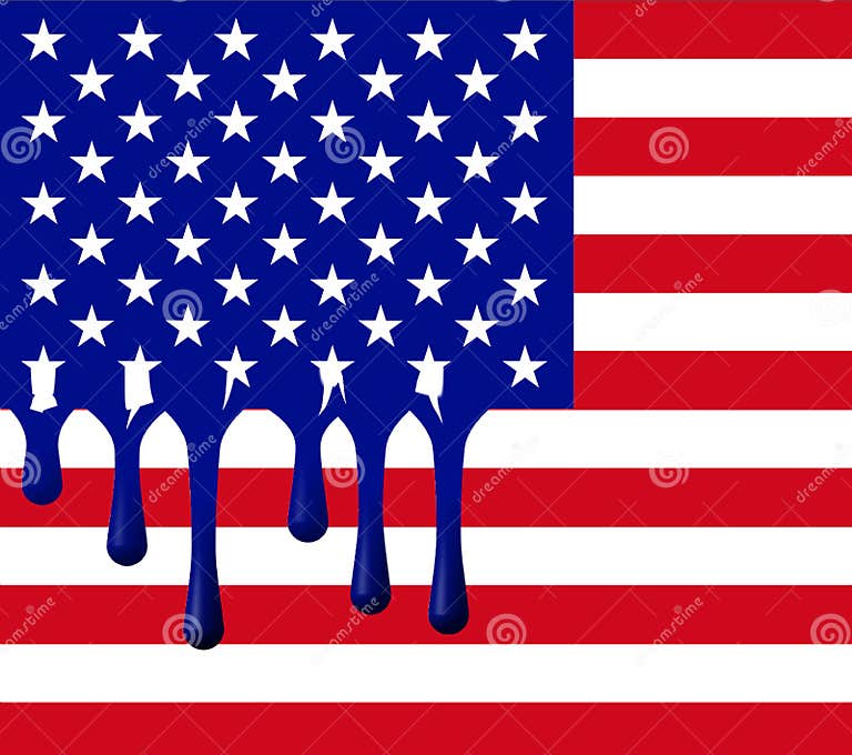 Melting USA Flag stock illustration. Illustration of melt - 9174954