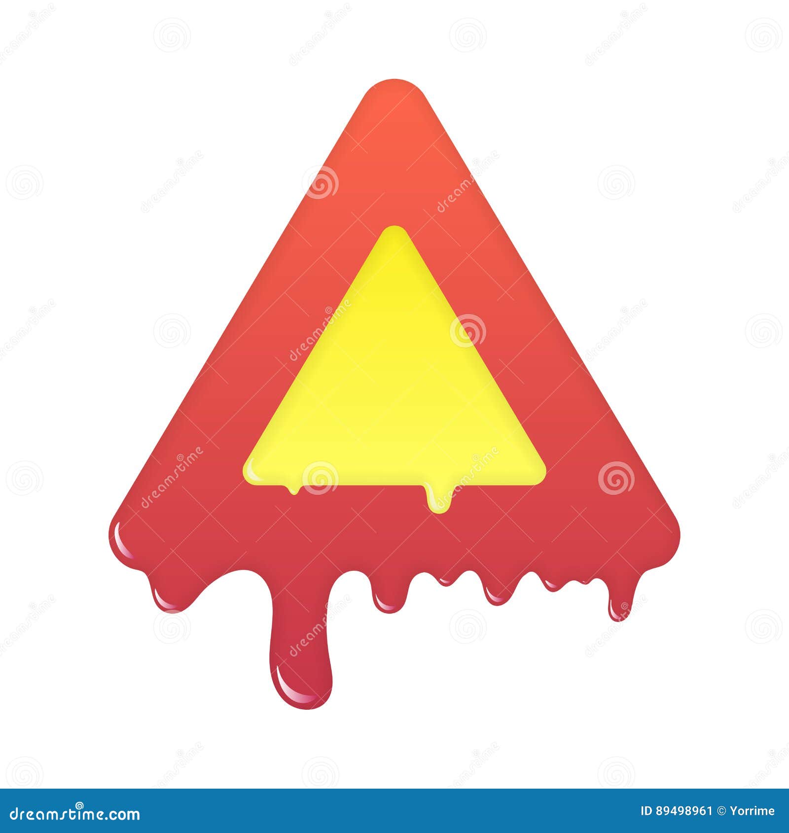 Melting warning icon. stock vector. Illustration of drip - 89498961