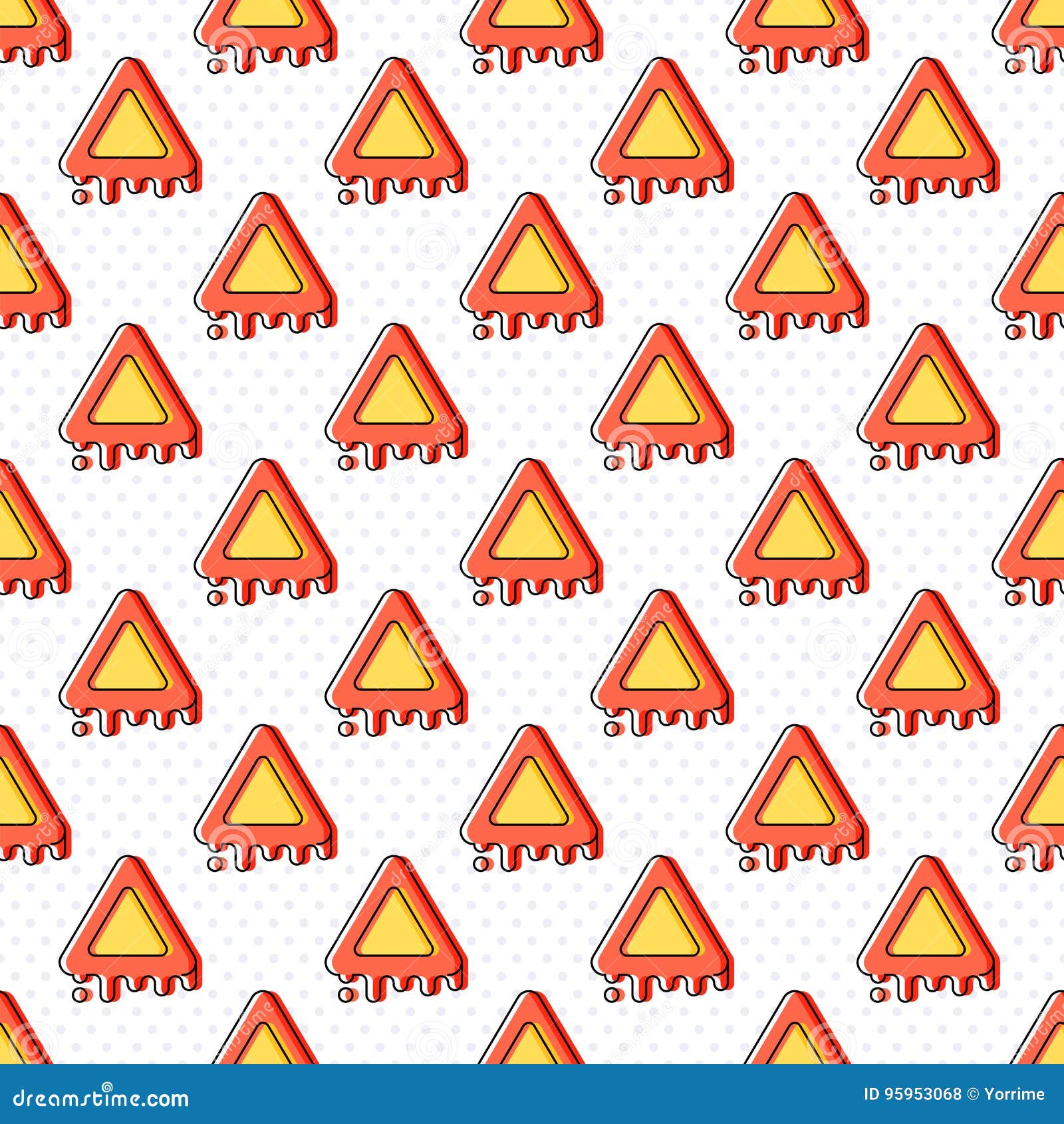 Melting Warning Seamless Pattern. Stock Vector - Illustration of label ...