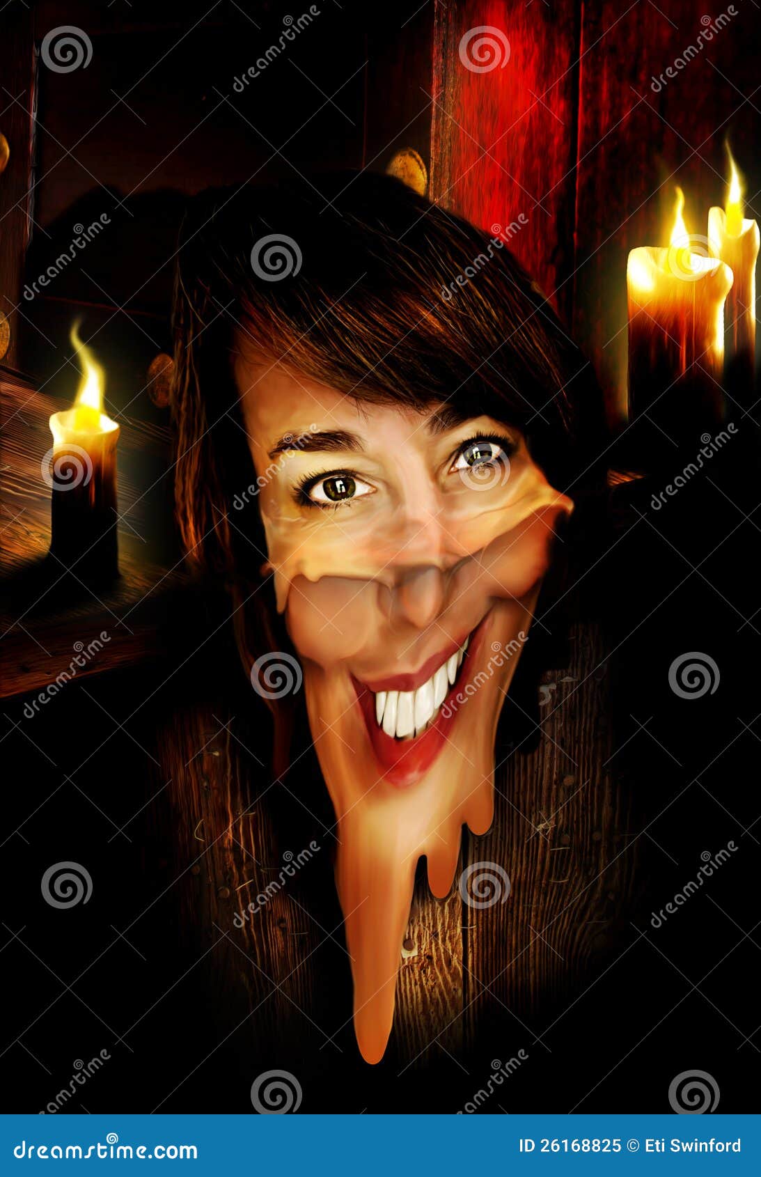 Melting woman stock image. Image of smiling, burn, expression - 26168825