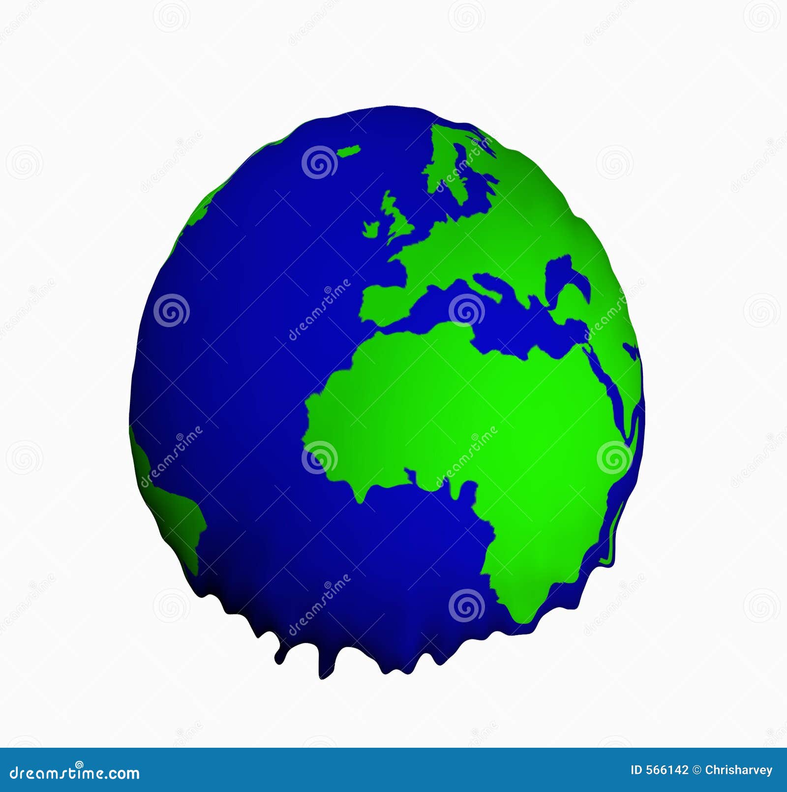 Melting World stock illustration. Illustration of drip - 566142
