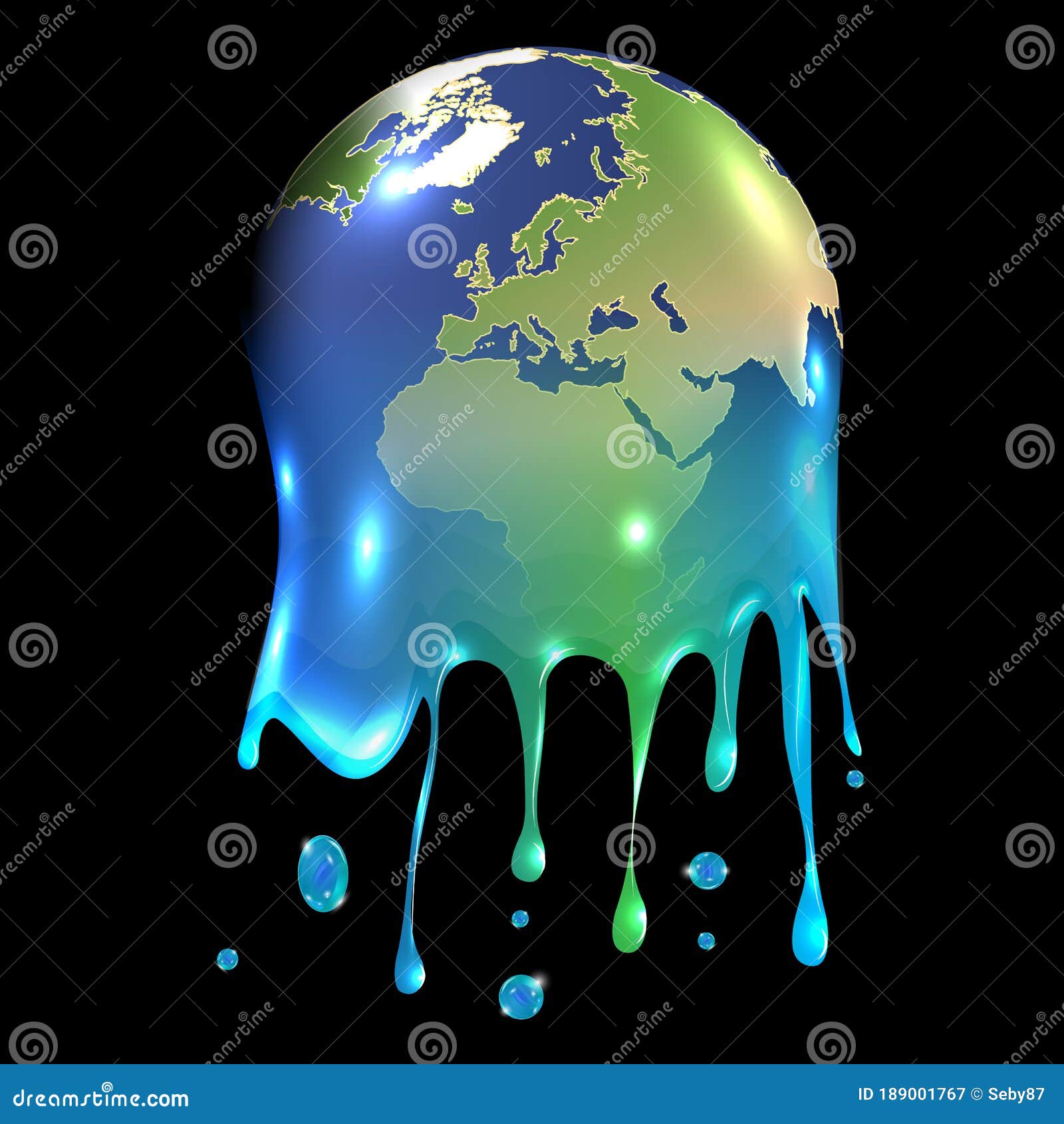 Melting World, Vector Illustrartion Stock Illustration - Illustration ...
