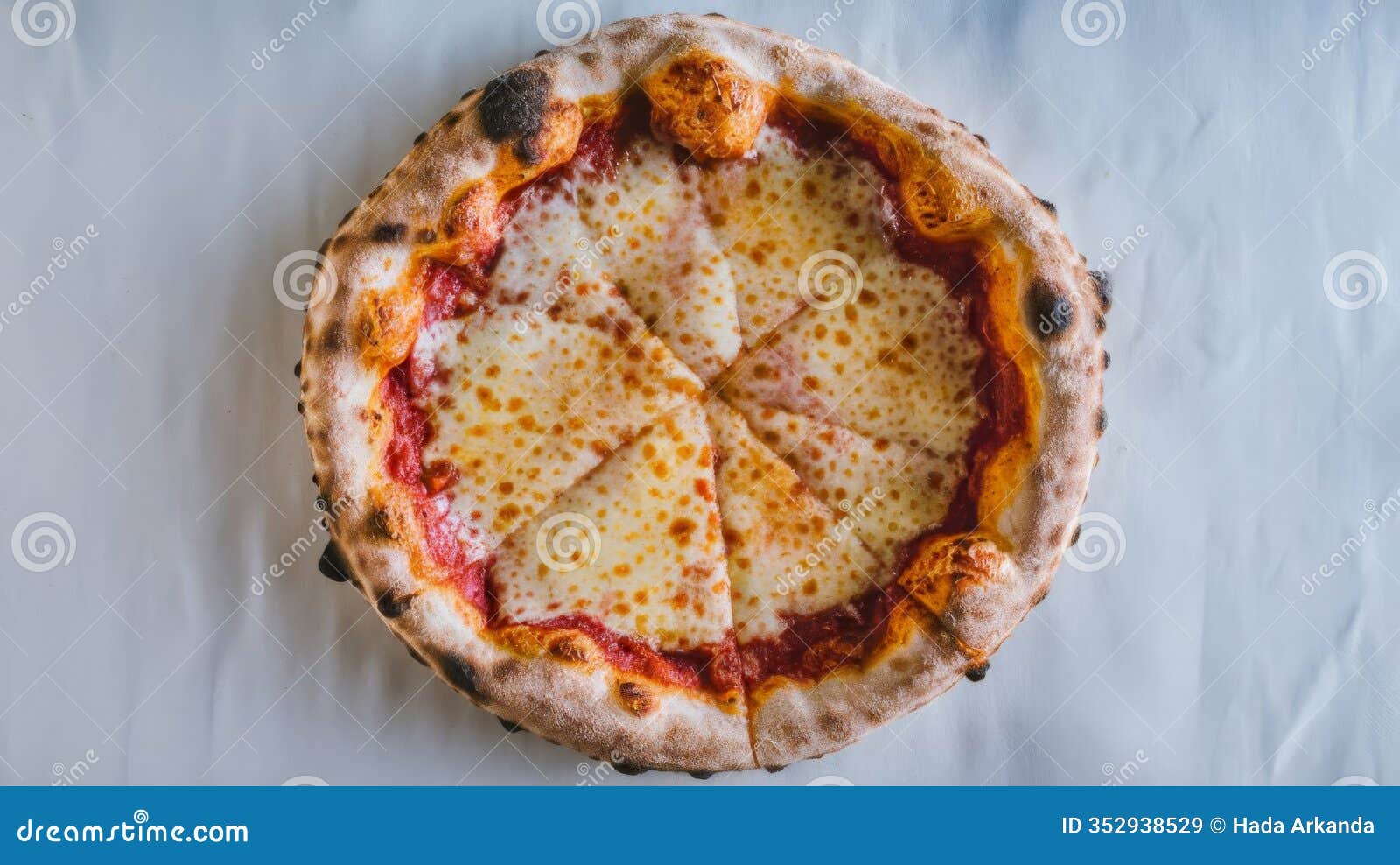 Melty Cheese Pizza Captured Up Close on a Plain White Backdrop Stock ...