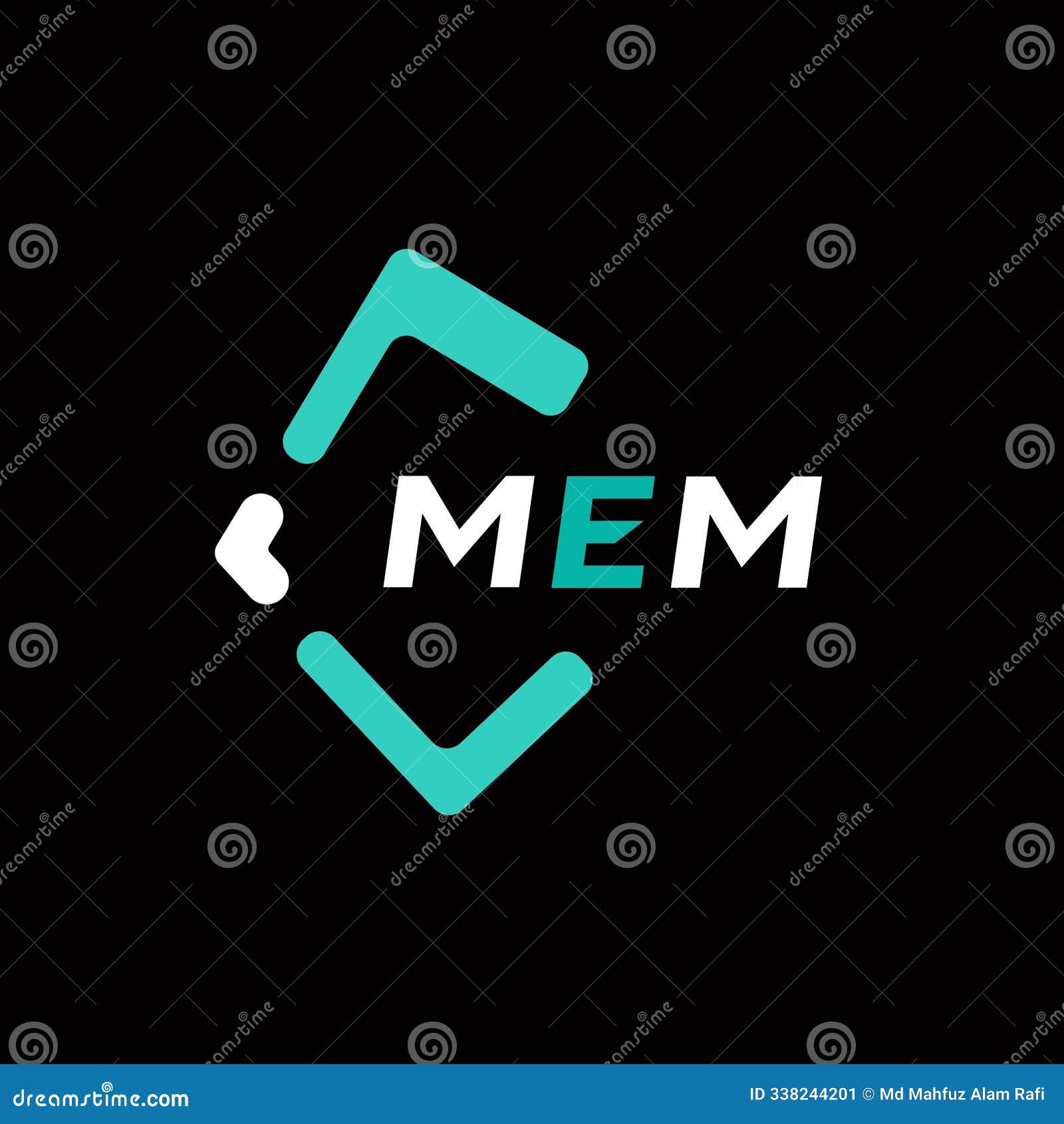 MEM Creative Minimalist Letter Logo. MEM Unique Vector Initials ...