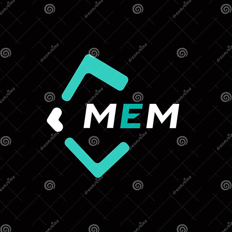 MEM Creative Minimalist Letter Logo. MEM Unique Vector Initials ...