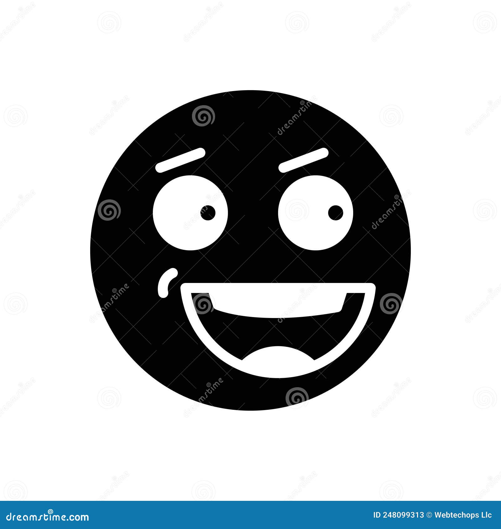 Black Solid Icon for Mem, Emoji and Cheerful Stock Vector ...
