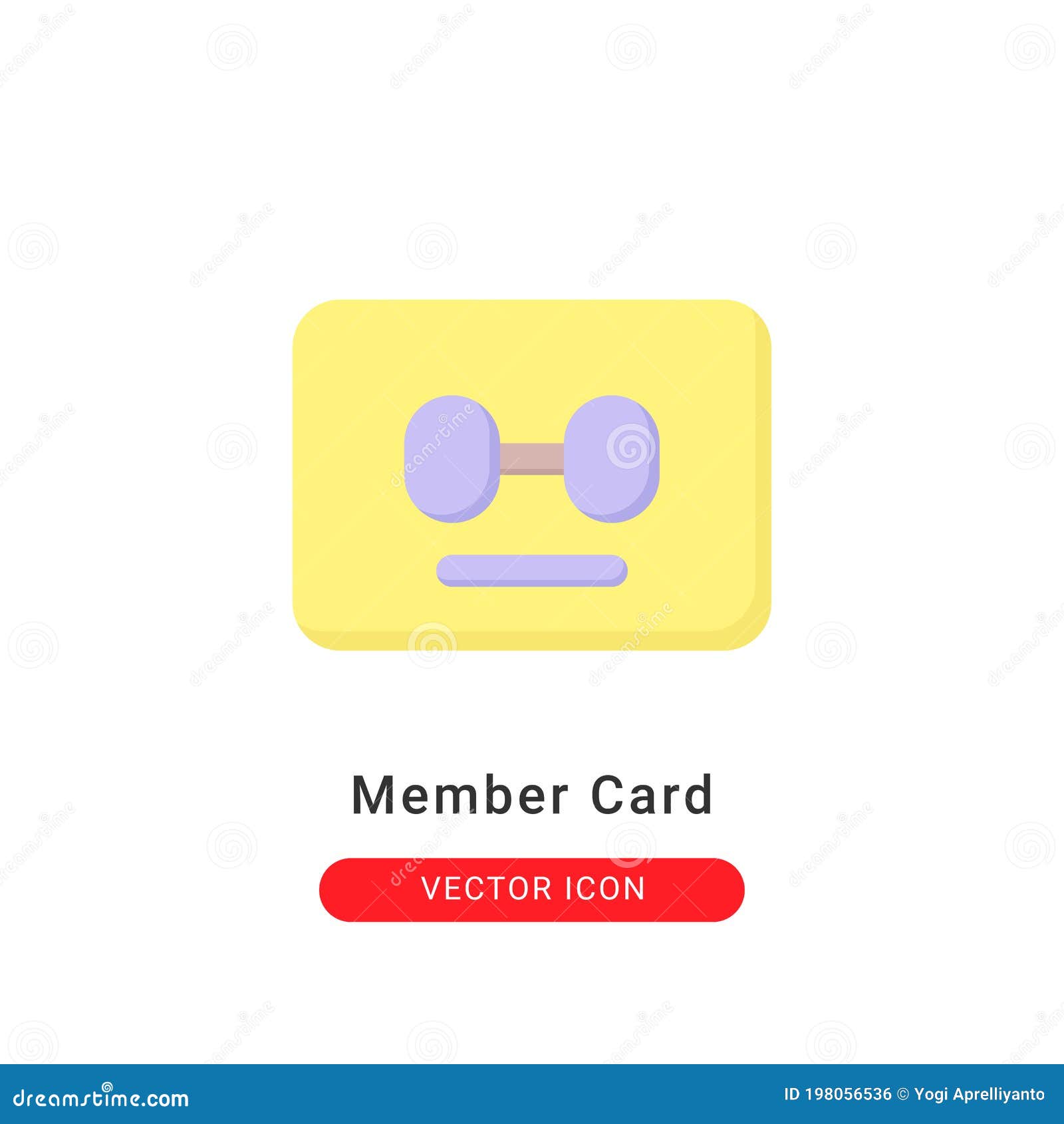 Member Card Icon in Flat Style. for Your Website Design and Logo Stock ...
