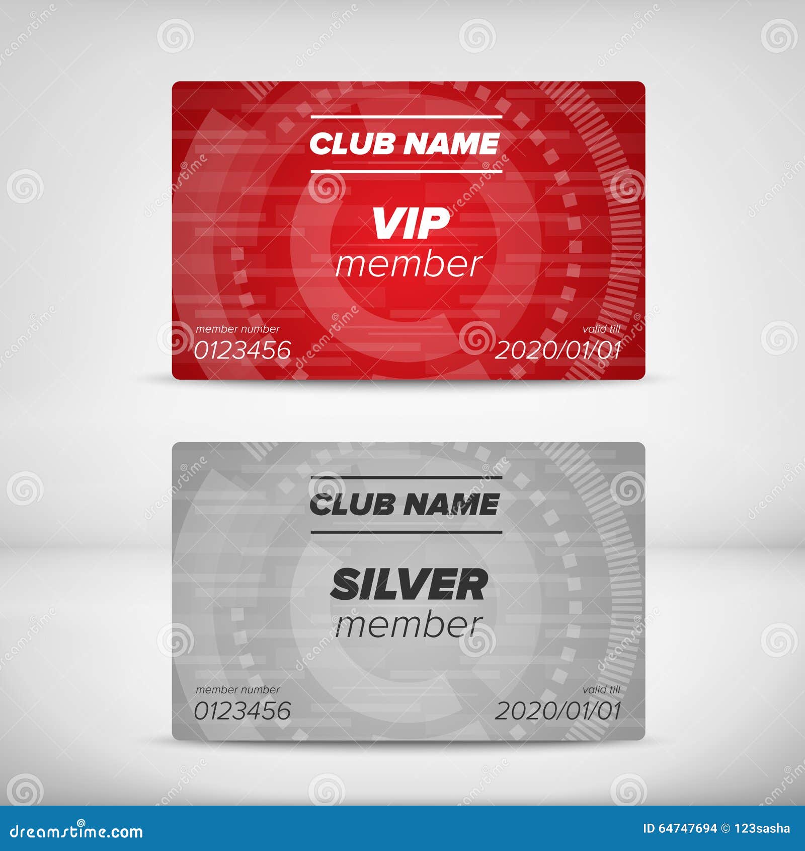 Member card templates stock vector. Illustration of promotion - 64747694