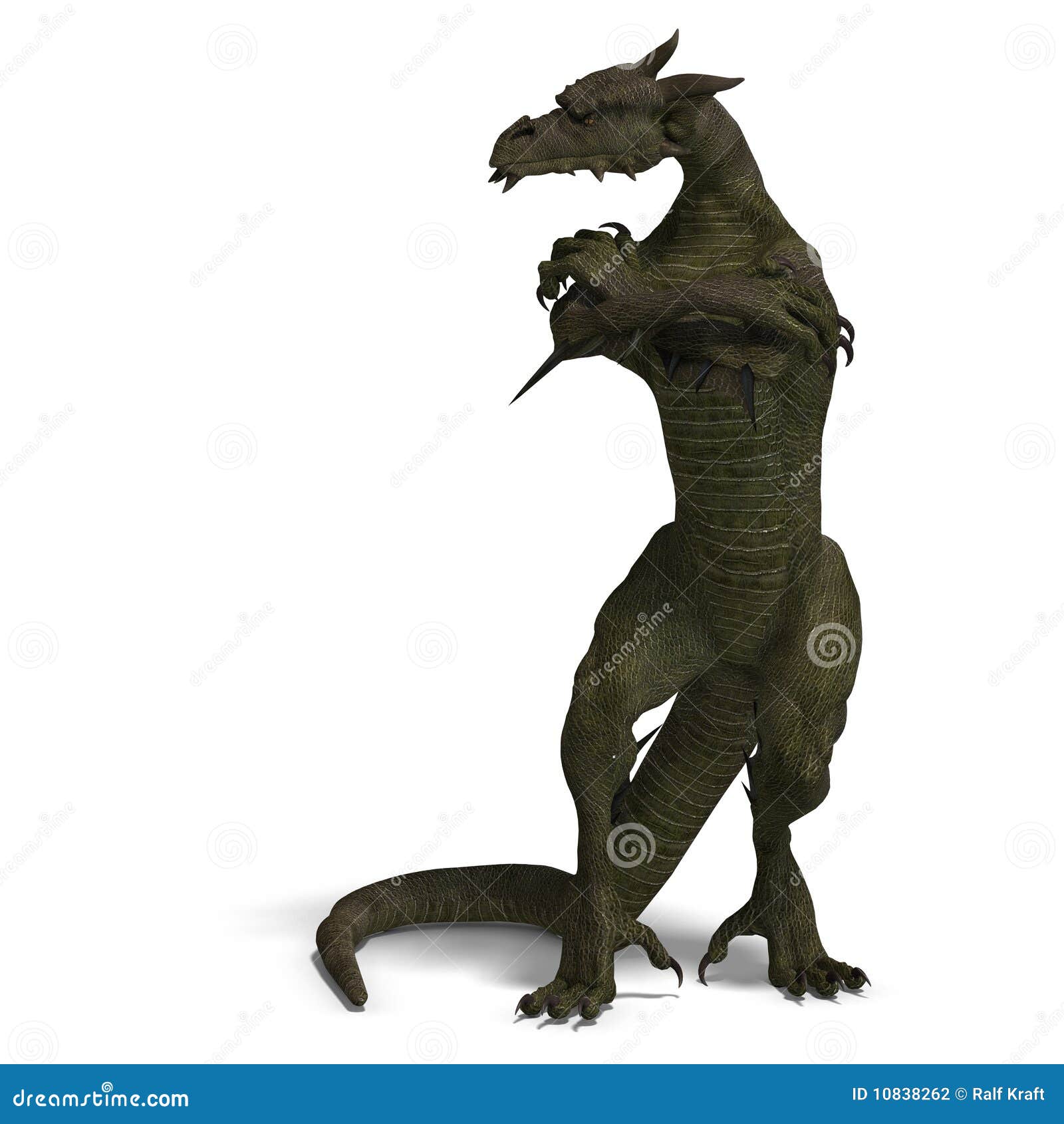 Member of the Fantasy Dragon Folk Stock Illustration - Illustration of ...