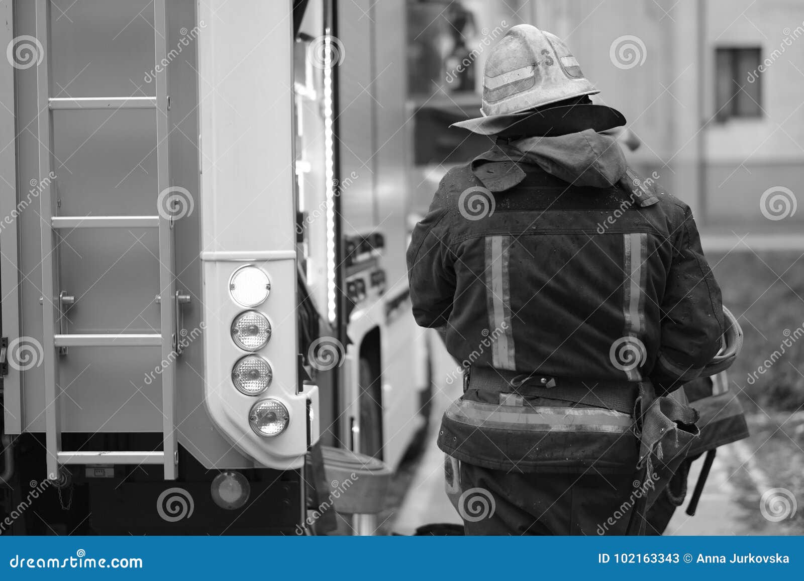 A Member of the Fire Brigade Editorial Stock Photo - Image of safety ...