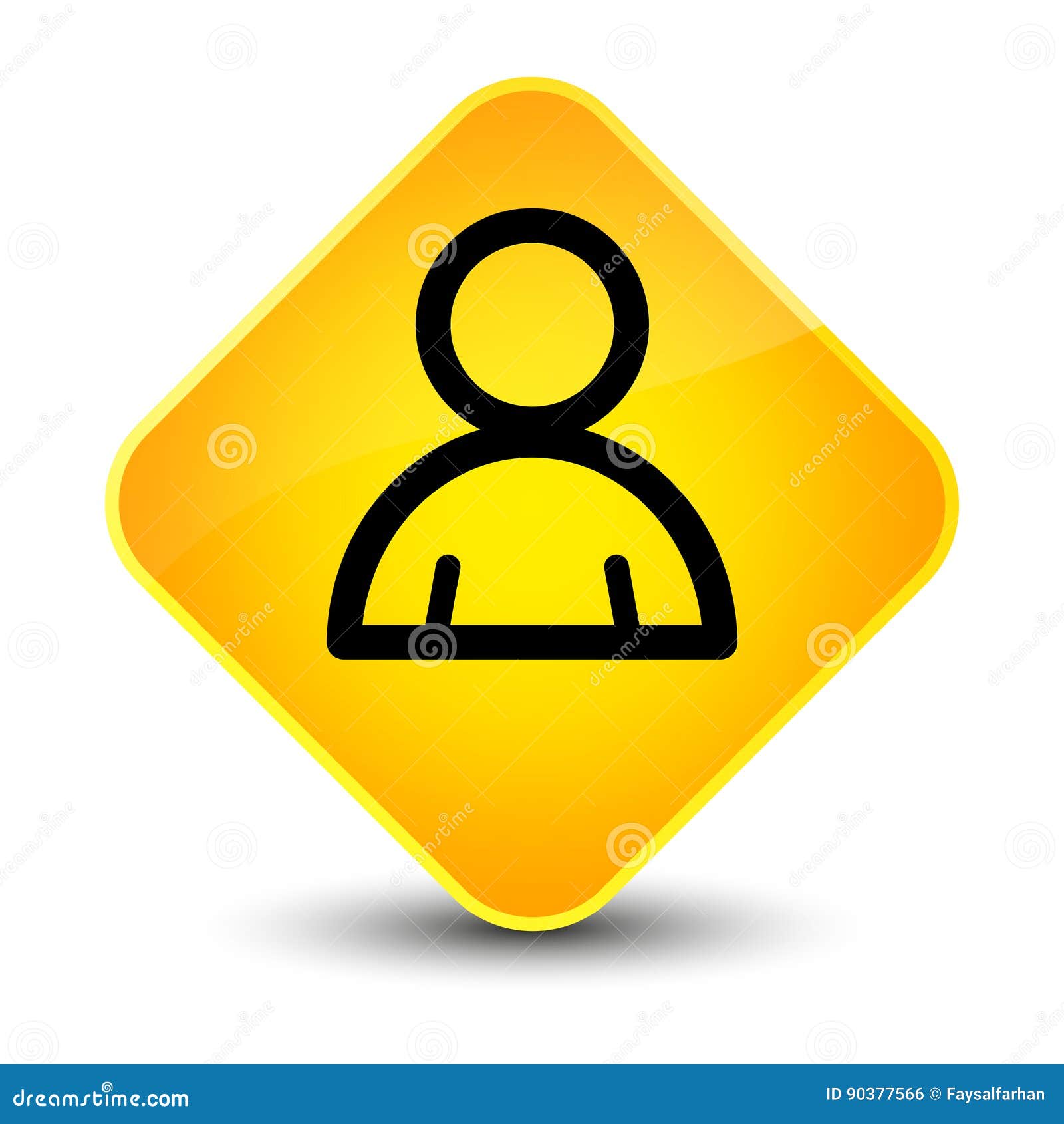 Member Icon Elegant Yellow Diamond Button Stock Illustration ...