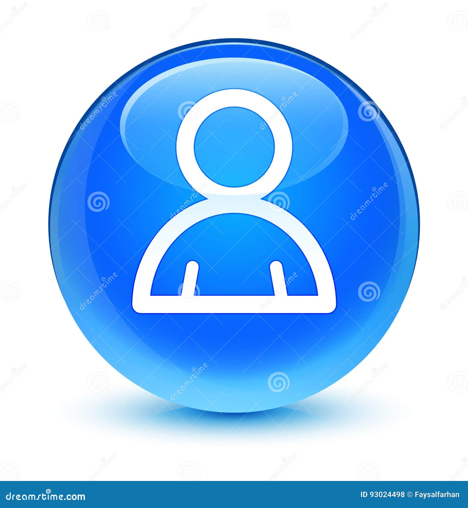Member Icon Glassy Cyan Blue Round Button Stock Illustration ...