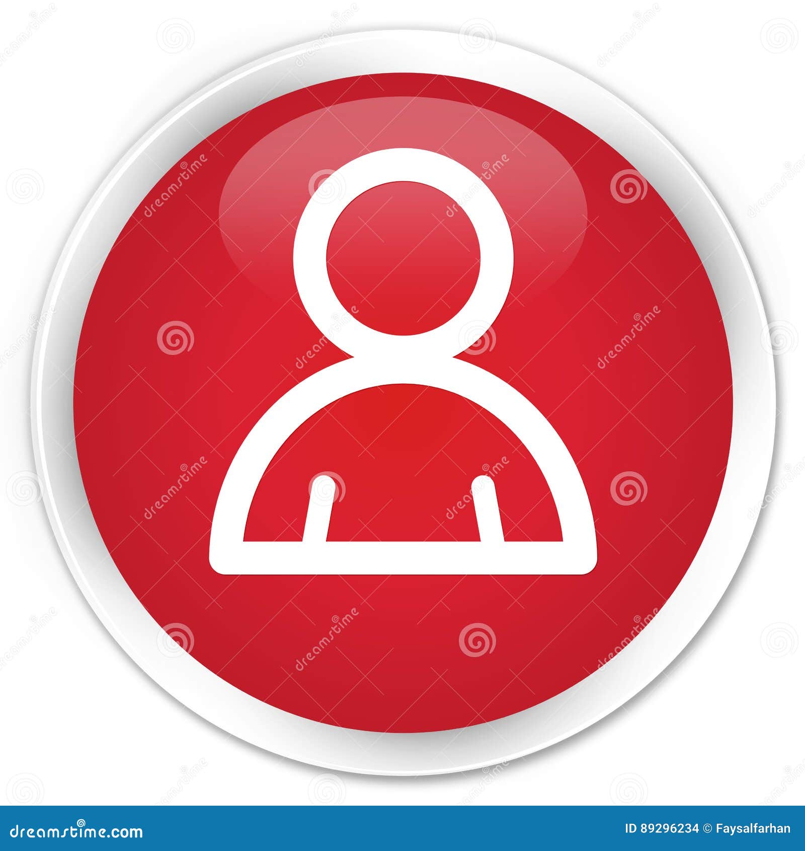 Member Icon Premium Red Round Button Stock Illustration - Illustration ...