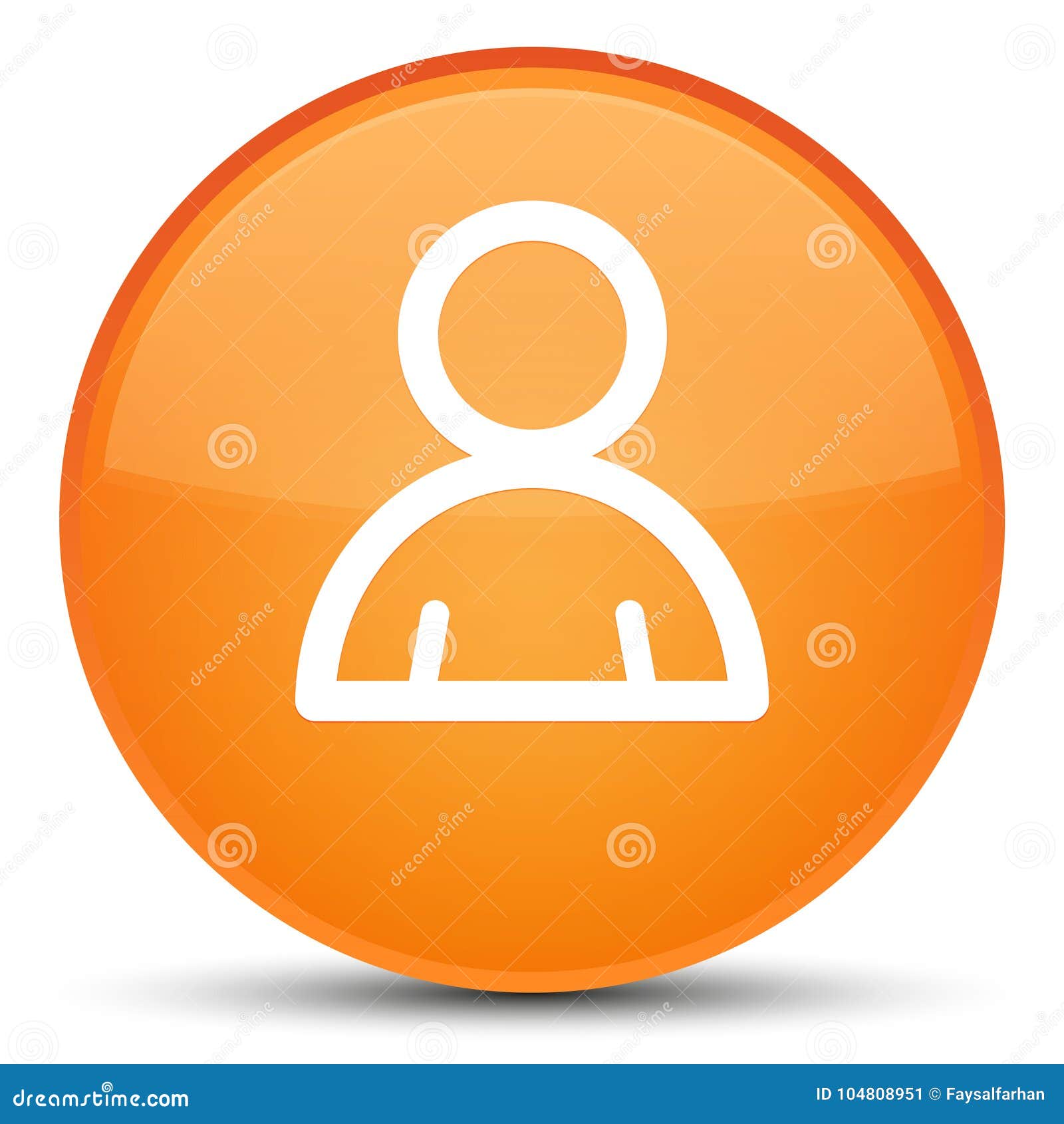 Member Icon Special Orange Round Button Stock Illustration ...