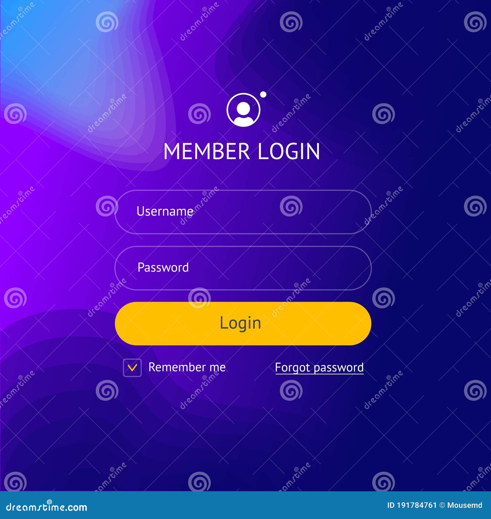 Login Form Computer Screen Realistic Sign Interface Clipart And ...