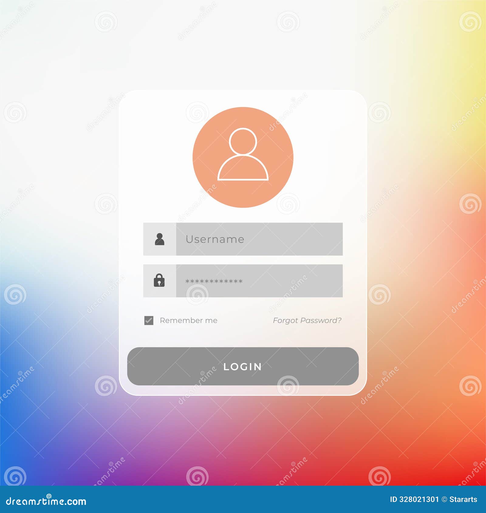 Member Login Form Template with Username and Password Design Stock ...