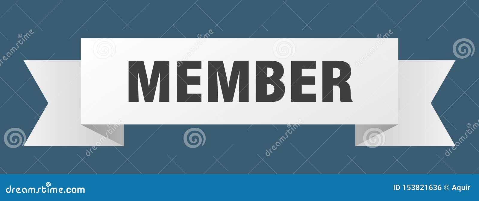 Member ribbon. stock vector. Illustration of insignia - 153821636