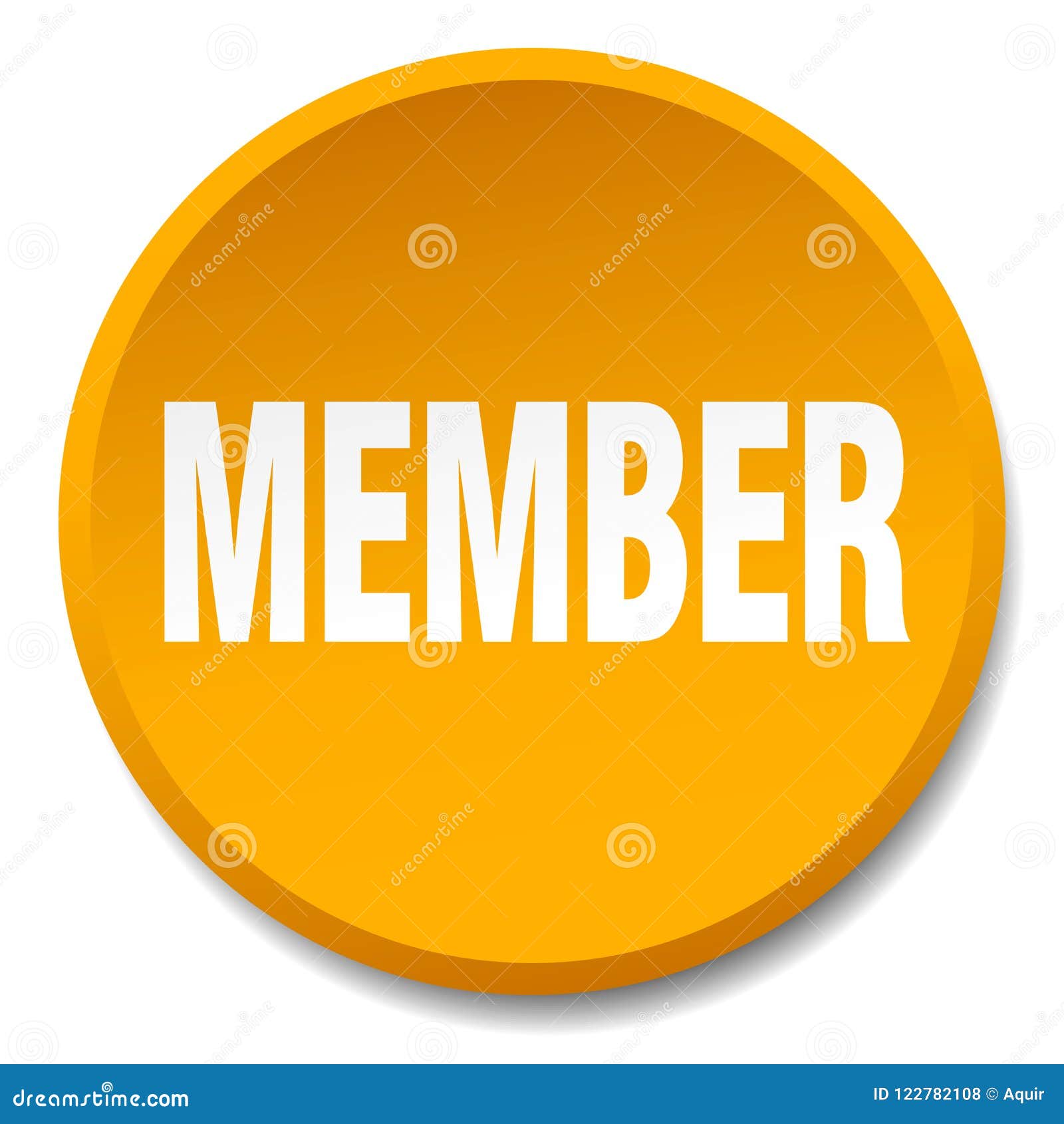 Member button stock vector. Illustration of shiny, vector - 122782108