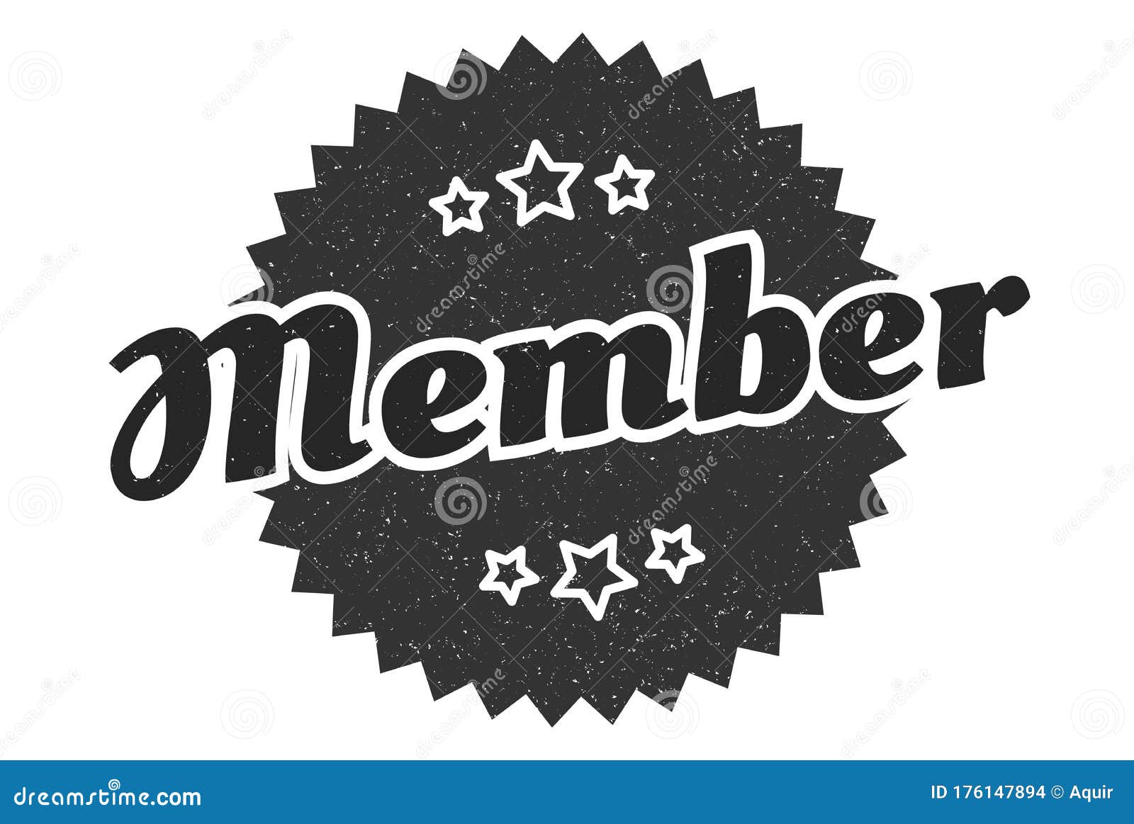Member Sign. Member Vintage Retro Label Stock Vector - Illustration of ...