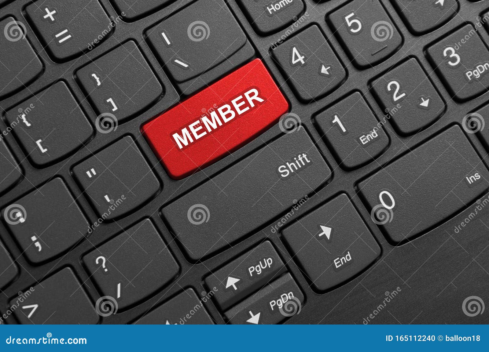 Member key button stock photo. Image of design, login - 165112240