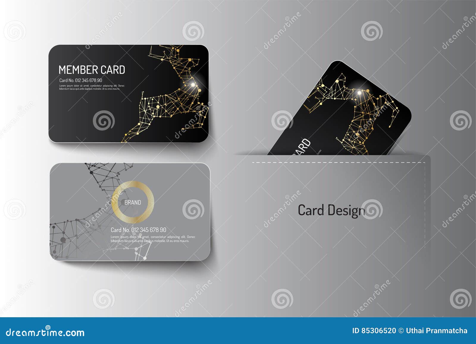 Member VIP and Business Card Template Design Stock Vector ...