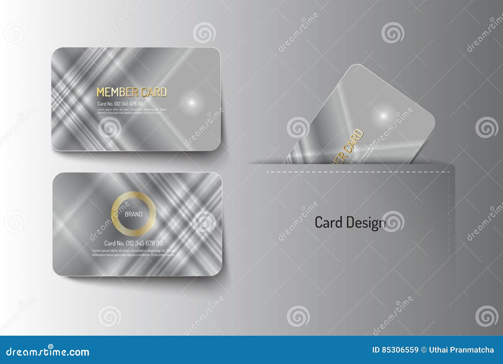 Member VIP and Business Card Template Design Stock Vector ...