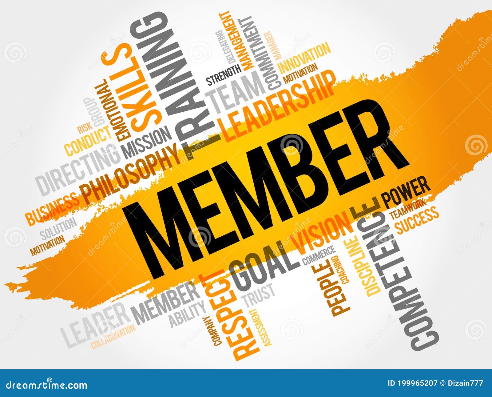 MEMBER word cloud stock illustration. Illustration of cloud - 199965207