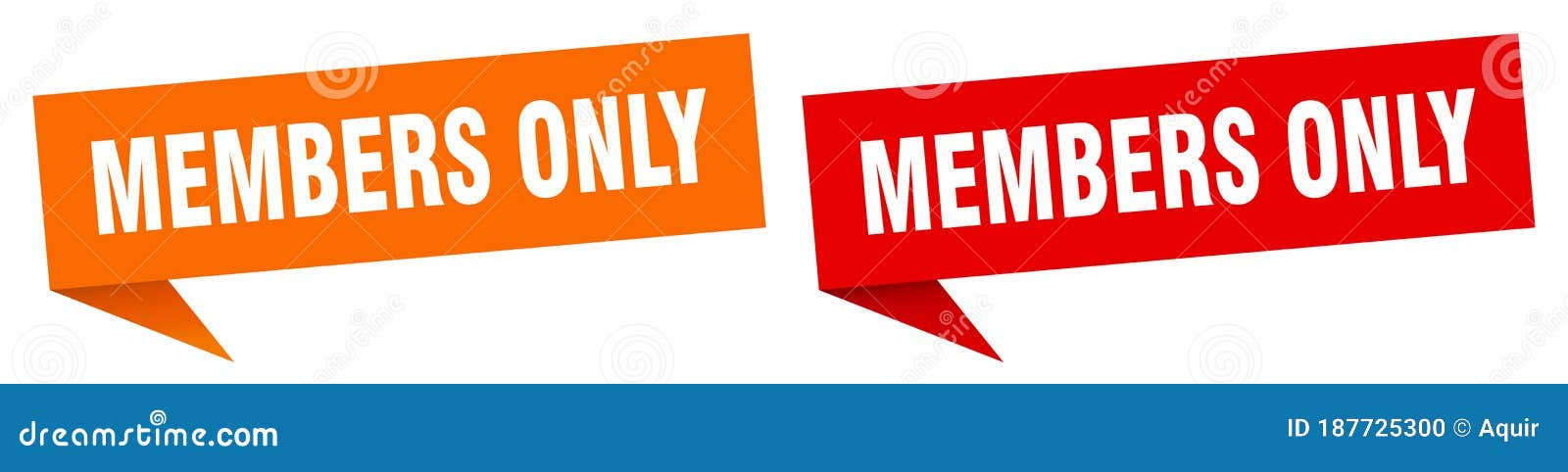 Members only Banner. Members only Speech Bubble Label Set Stock Vector ...