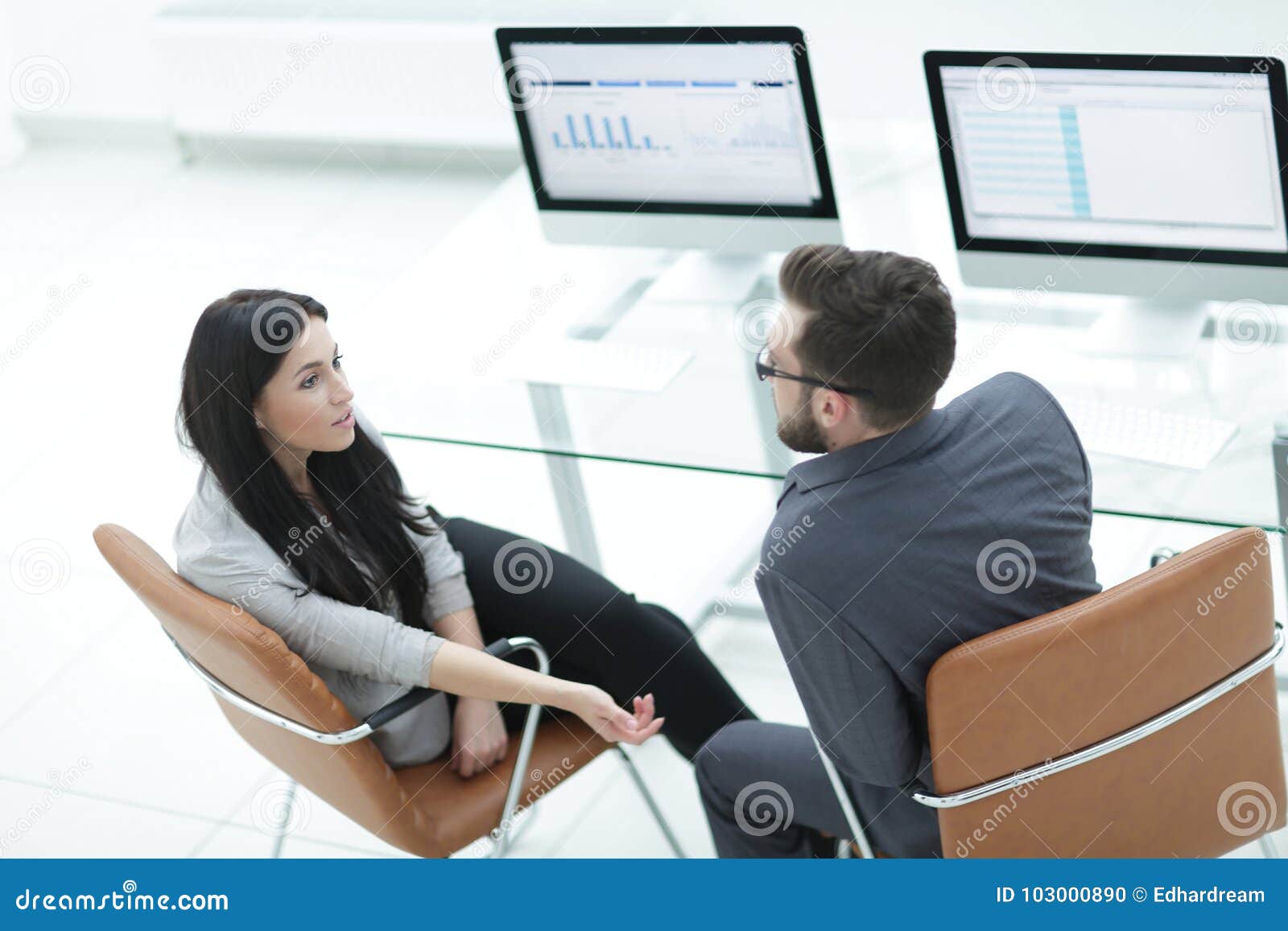 Members of a Business Team Discussing Working Problems Stock Photo ...