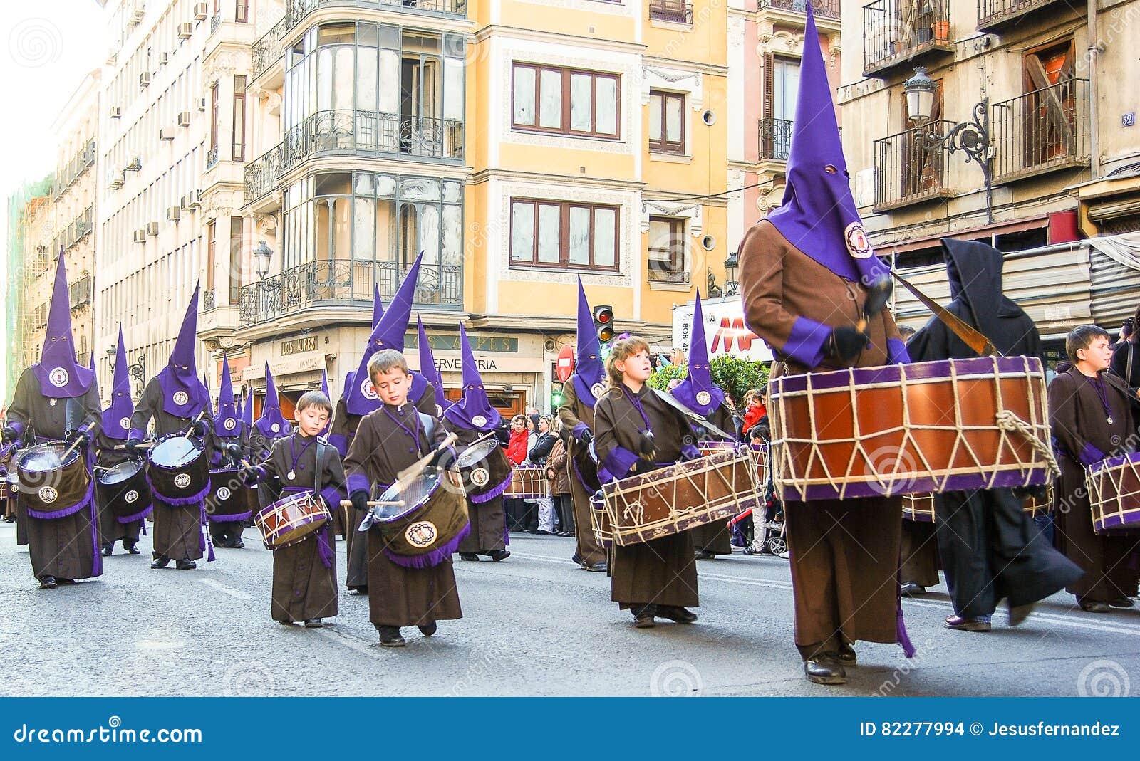 Members of a Catholic Brotherhood March during a Procession Editorial ...