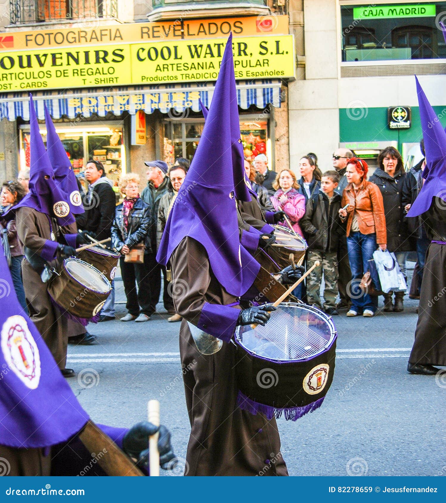 Members of a Catholic Brotherhood March during a Procession Editorial ...