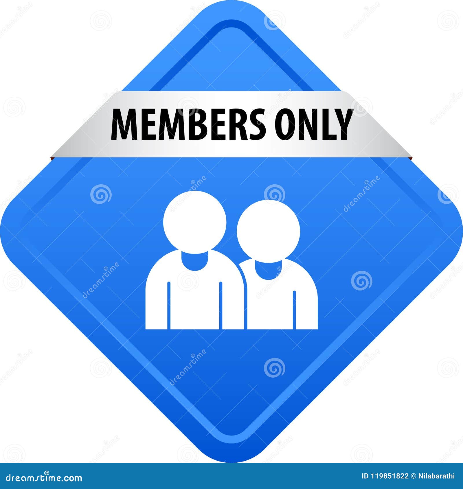 Members only web button stock illustration. Illustration of blue ...