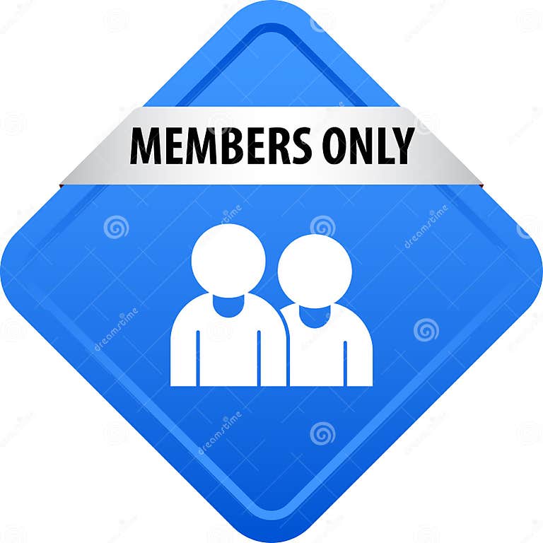 Members only web button stock illustration. Illustration of blue ...