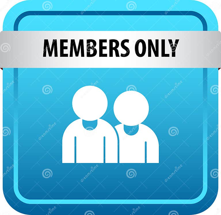 Members only web button stock illustration. Illustration of enter ...
