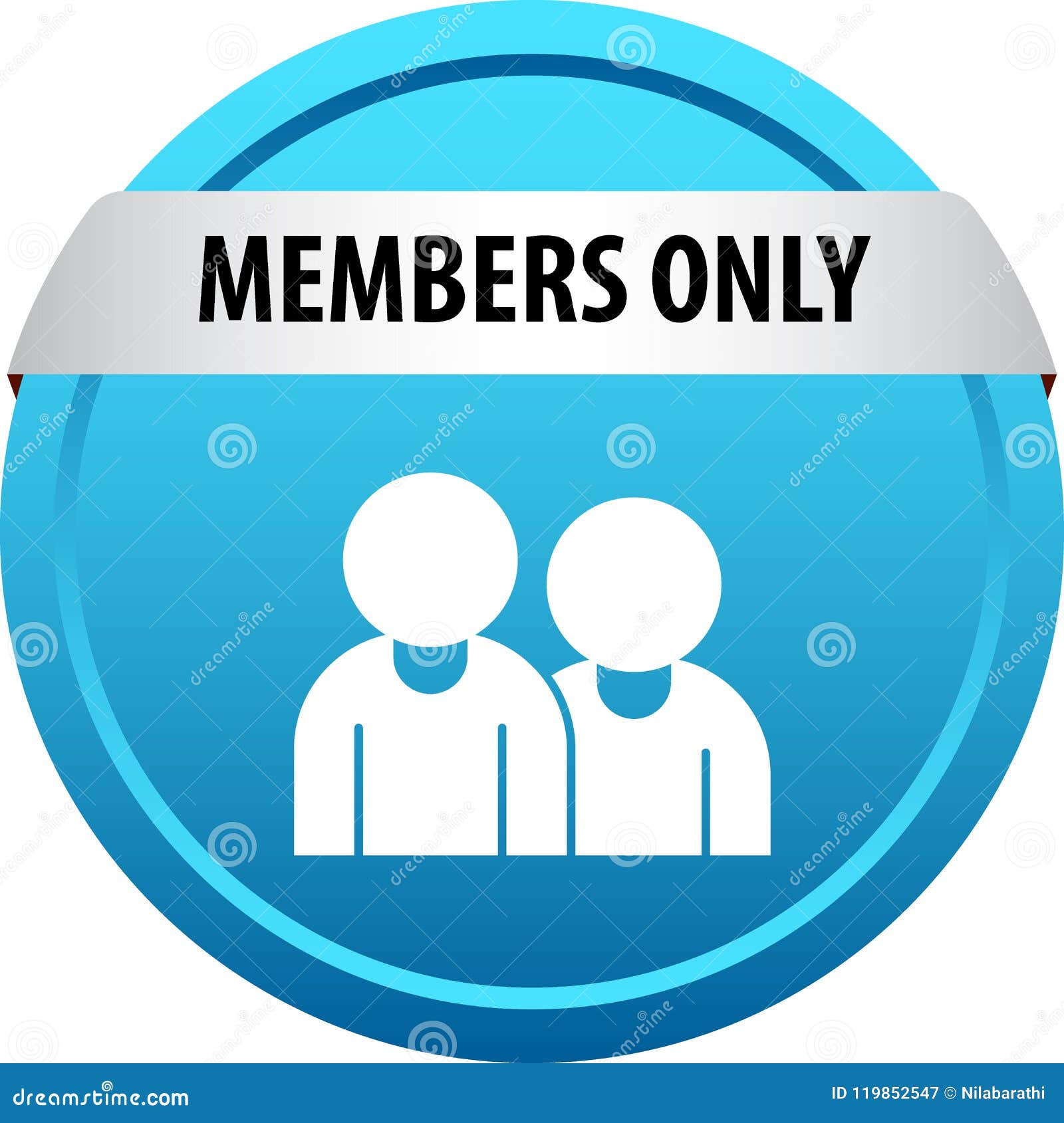 Members only web button stock illustration. Illustration of color ...