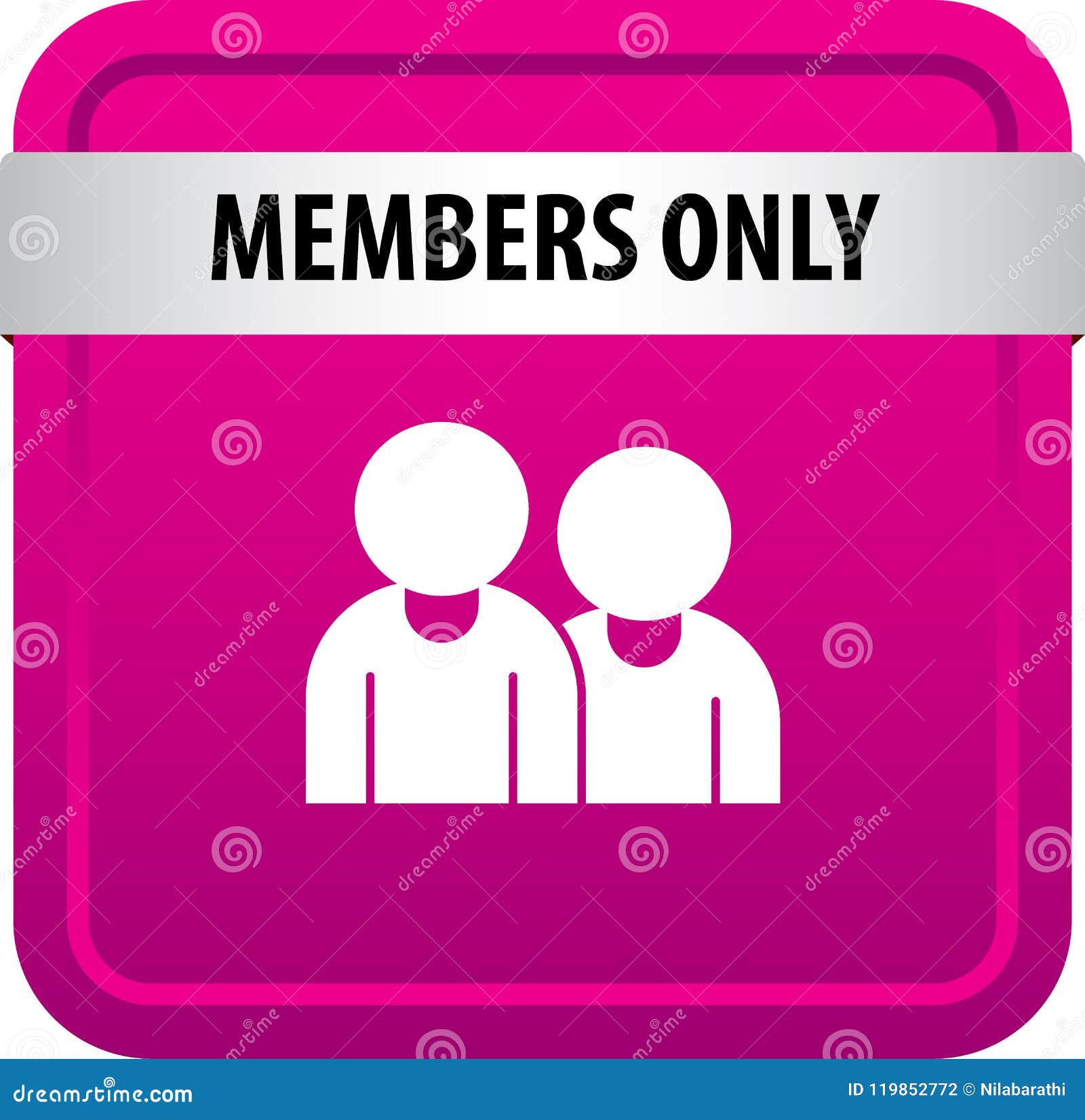 Members only web button stock illustration. Illustration of full ...