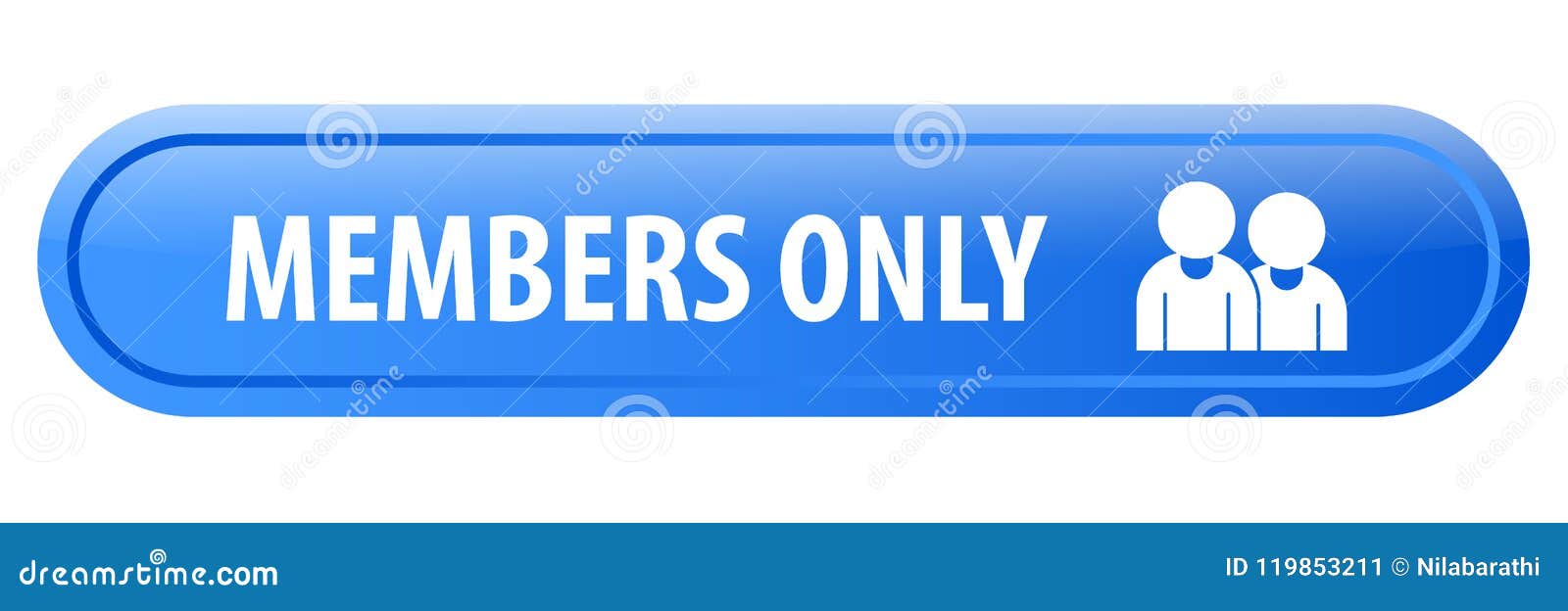 Members only web button stock illustration. Illustration of button ...