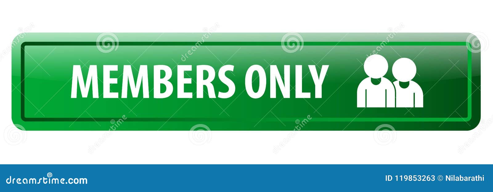 Members only web button stock illustration. Illustration of club ...