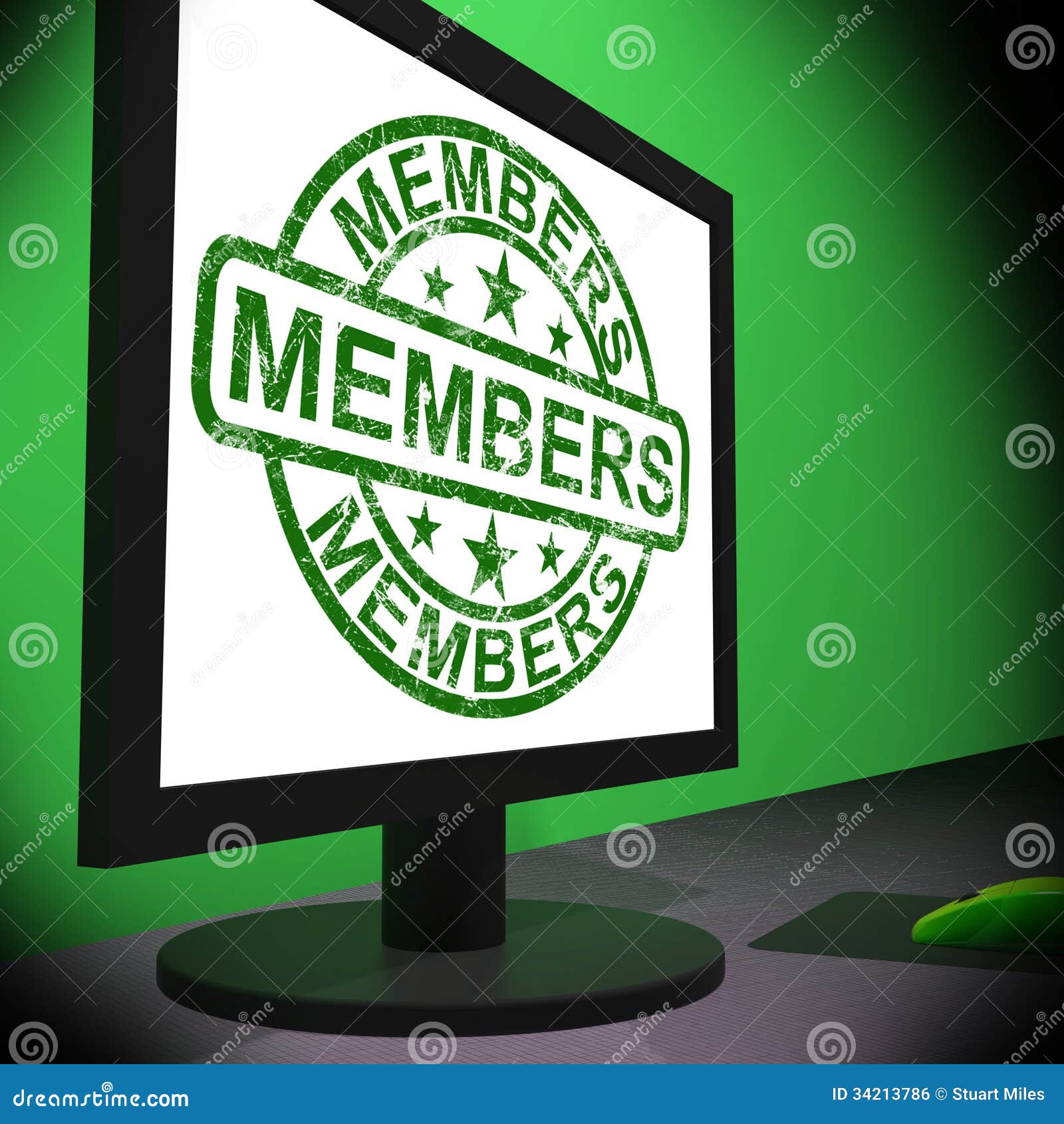 Members Computer Shows Membership Registration Stock Illustration ...