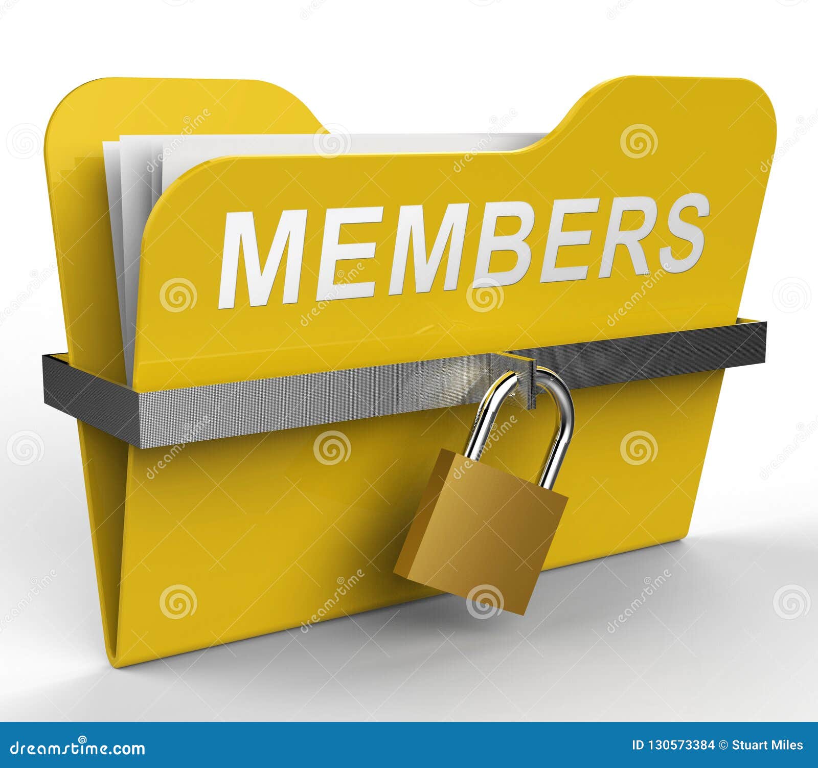 Members Folder Represents Join Up 3d Rendering Stock Illustration ...