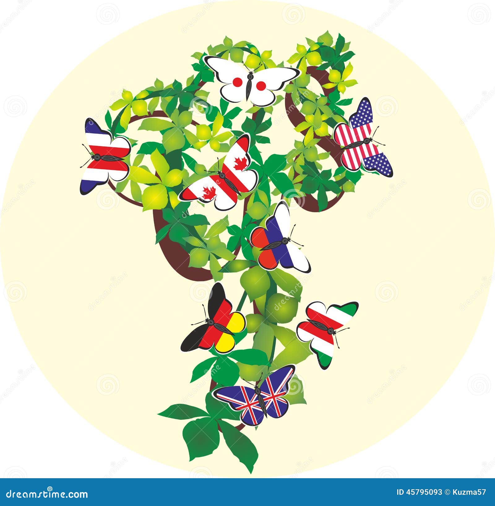 Members of the G8 Group Representing Butterfly G8 Stock Vector ...