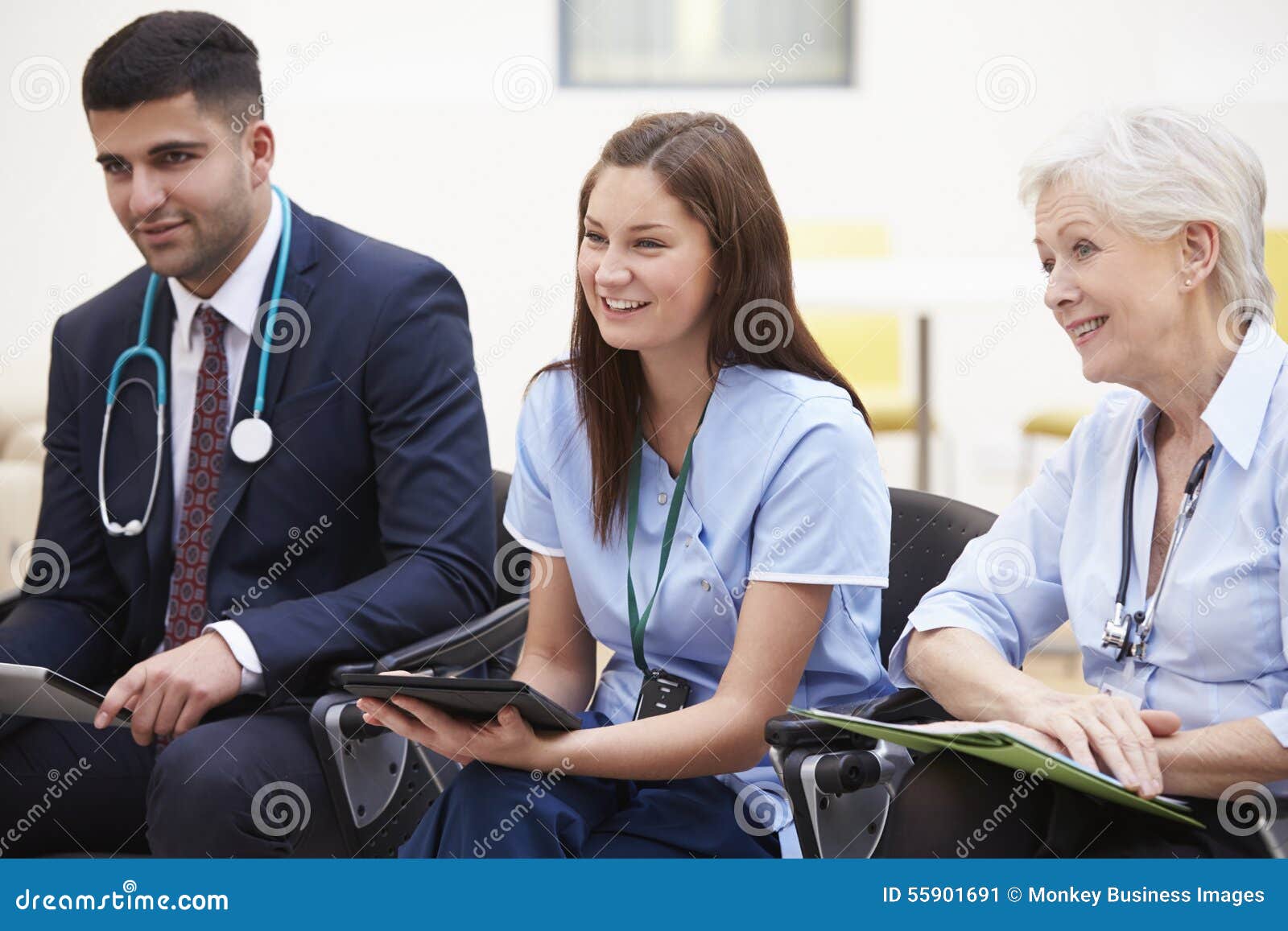 Members of Medical Staff in Meeting Together Stock Image - Image of ...