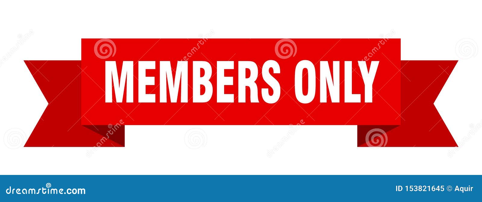 Members only ribbon. stock vector. Illustration of sign - 153821645