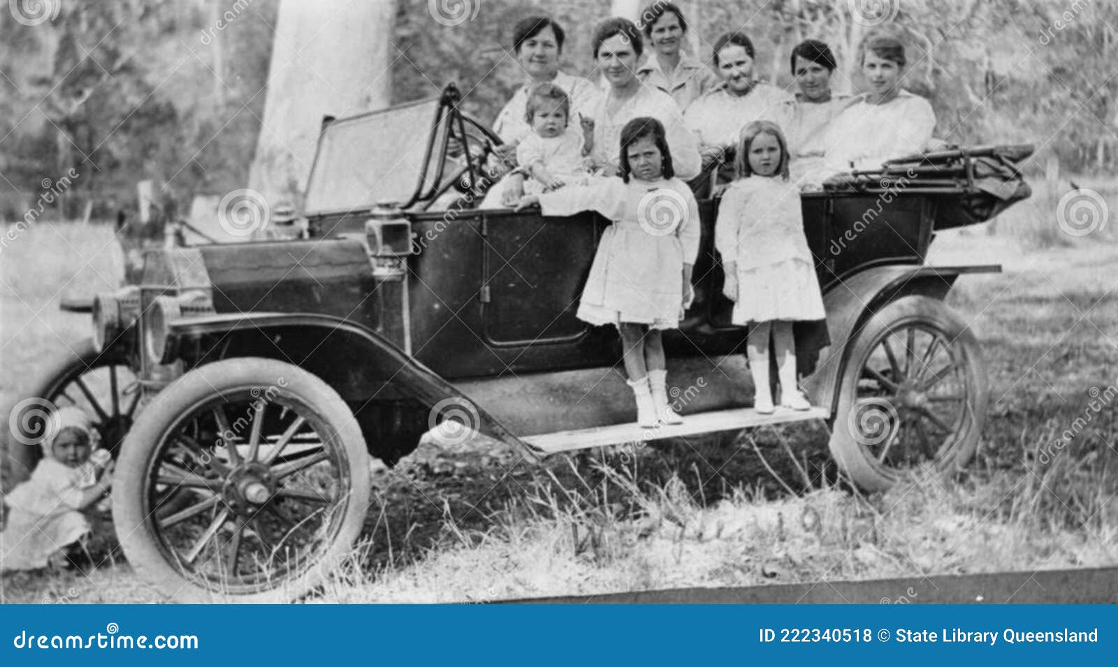 Members Of The Shepperson Family In A Model T Ford Picture. Image ...