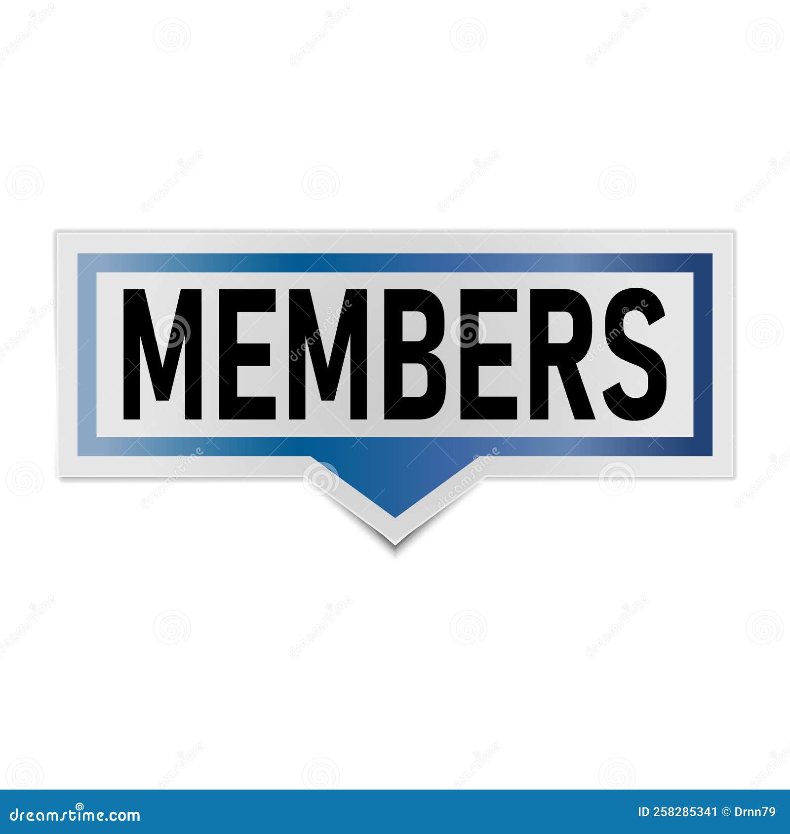 Members only Sign. Members only Paper Origami Speech Bubble. Members ...