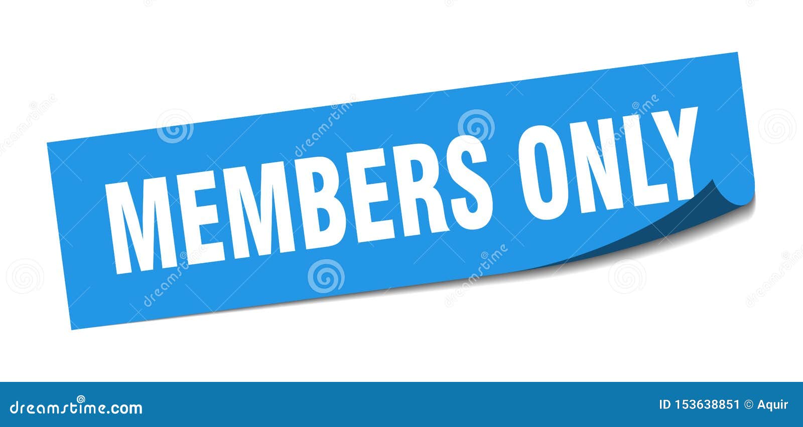 Members only sticker. stock vector. Illustration of members - 153638851