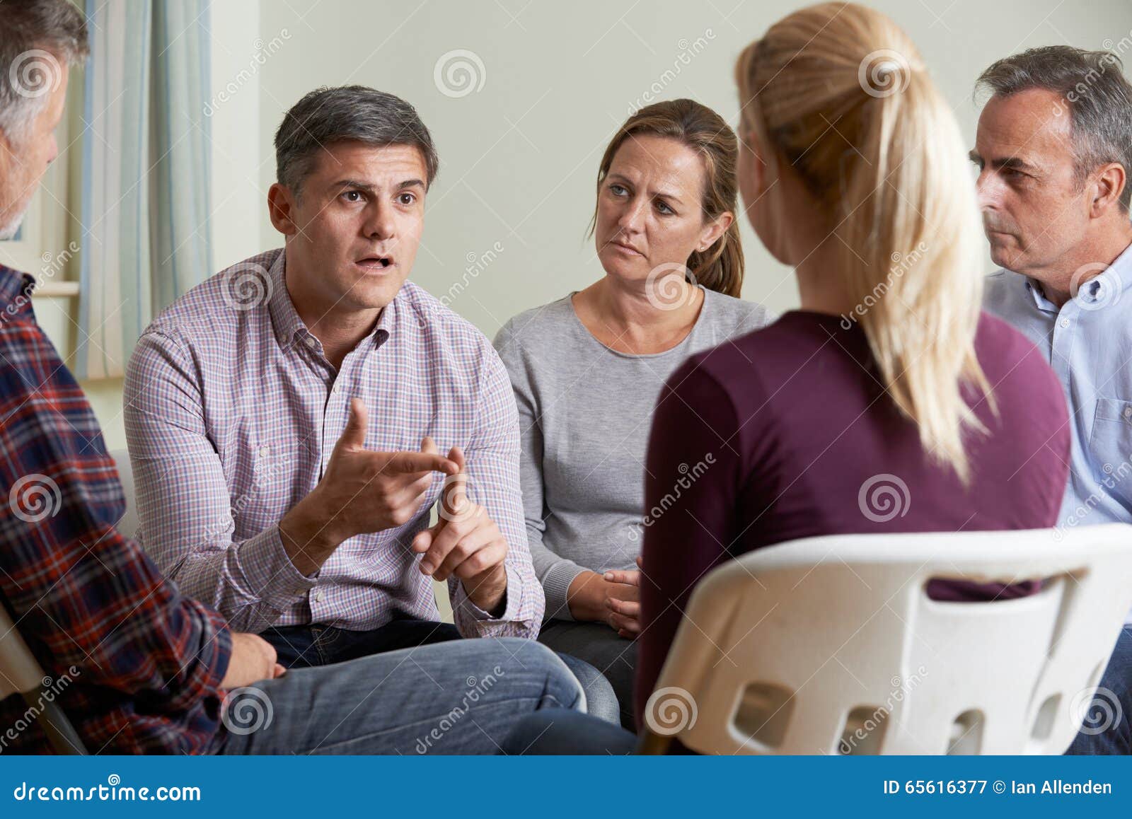 Members of Support Group Sitting in Chairs Having Meeting Stock Image ... Members of Support Group Sitting in Chairs Having Meeting Stock Image ...