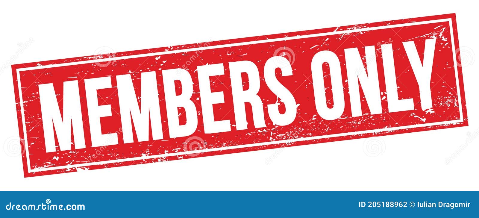 MEMBERS only Text on Red Grungy Rectangle Stamp Stock Illustration ...