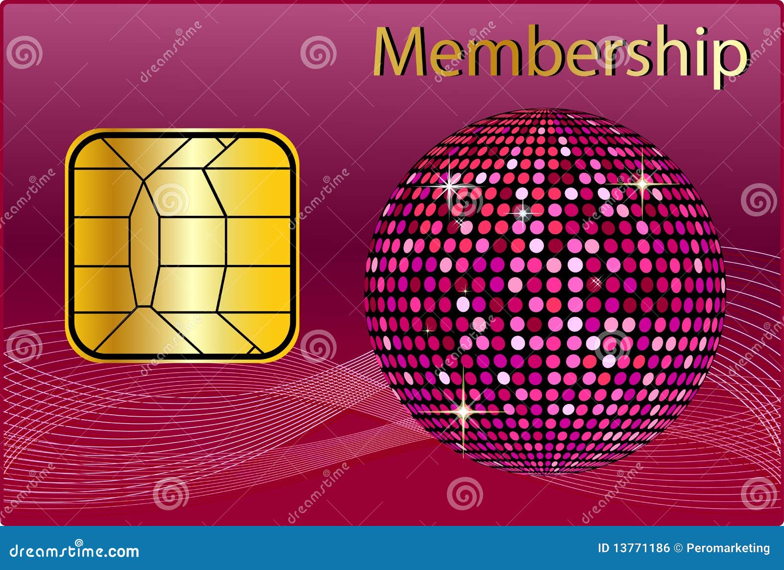 Membership Card stock vector. Illustration of silhouette - 13771186