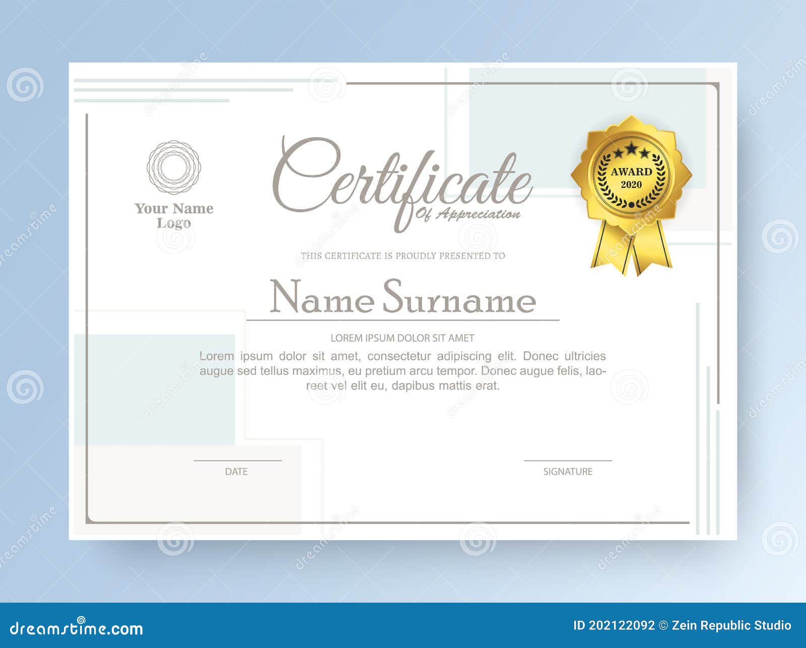 Membership Certificate Best Award Diploma Stock Photo - Image of ...